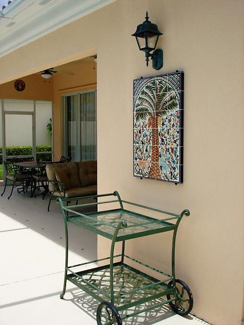 The Palm Tree of Jerusalem Ceramic Tile Mural 45x75cm - Etsy