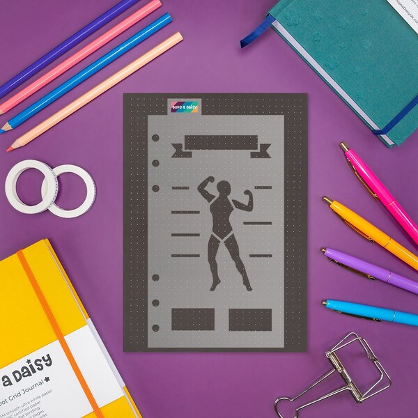 Fitness Planner Stencil - Etsy