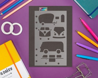 Happy Camper Stencil - Etsy UK