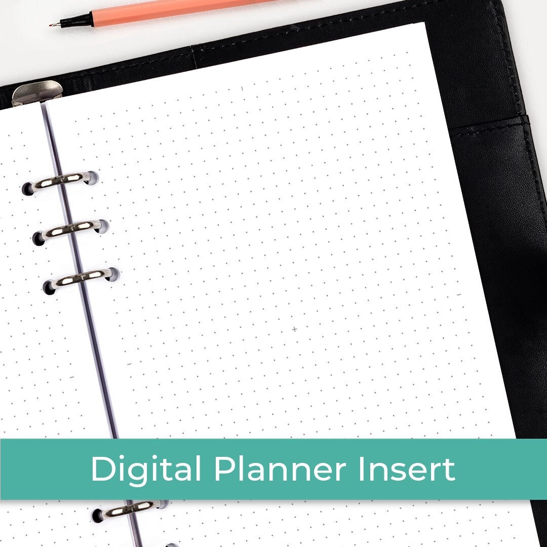 Printable Digital File 5mm Dot Grid Planner Inserts A5 - Dotted Planner ...