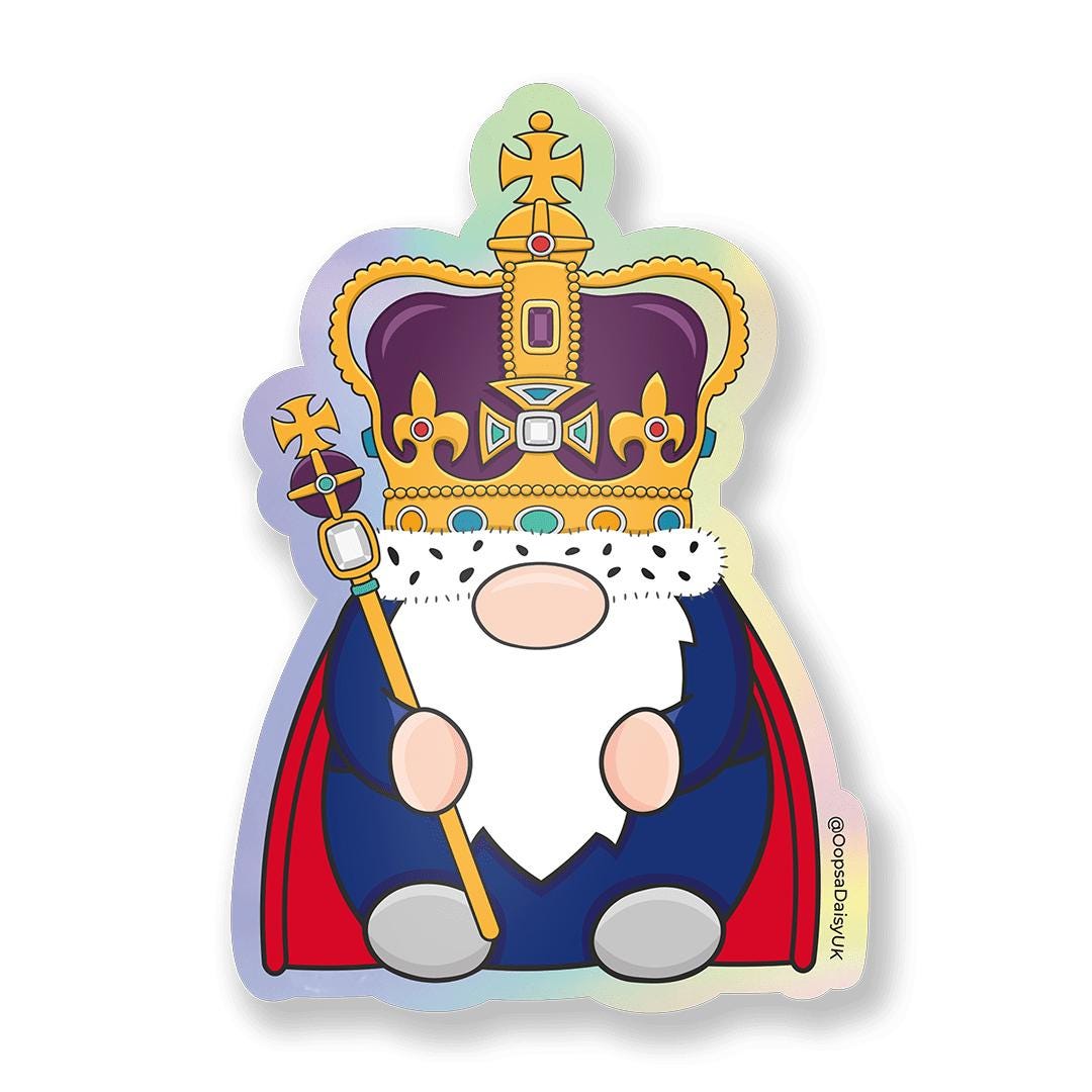 HRH Royal Gonk - Holographic Vinyl Sticker - Etsy