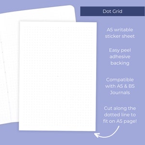 A5 Dot Grid Sticker Sheet - Etsy