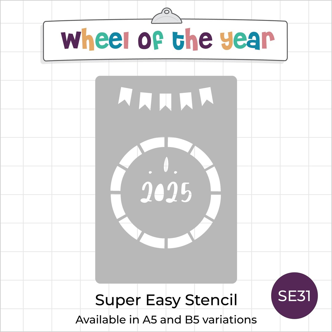 Wheel of the Year Spread Journal or Planner Stencil Super Easy A5 / B5 ...