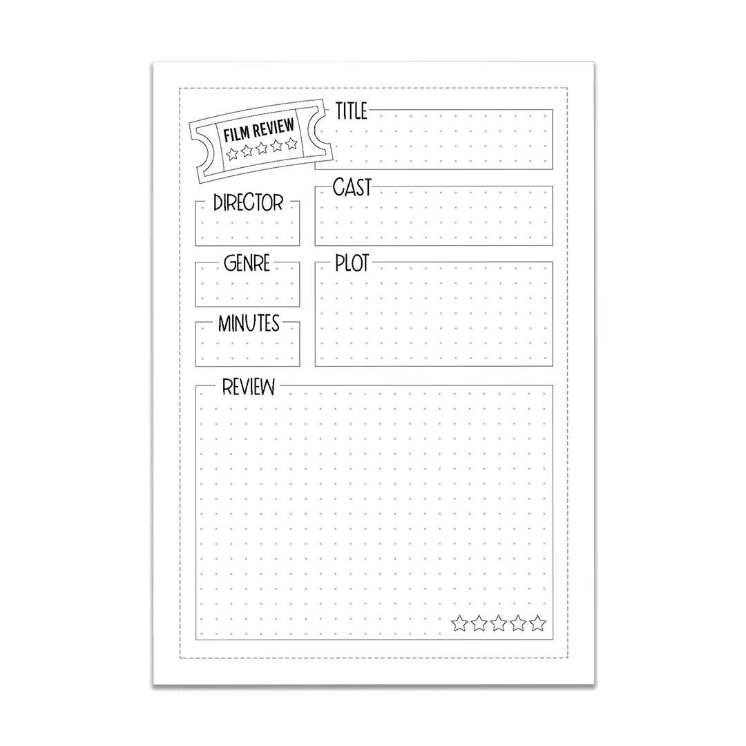 Film Review - Super Easy Sticker Sheet (A5) - Etsy