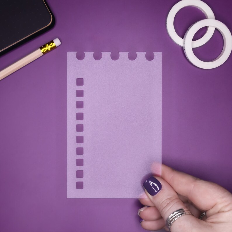Notepad To-do List Journal Stencil - Etsy