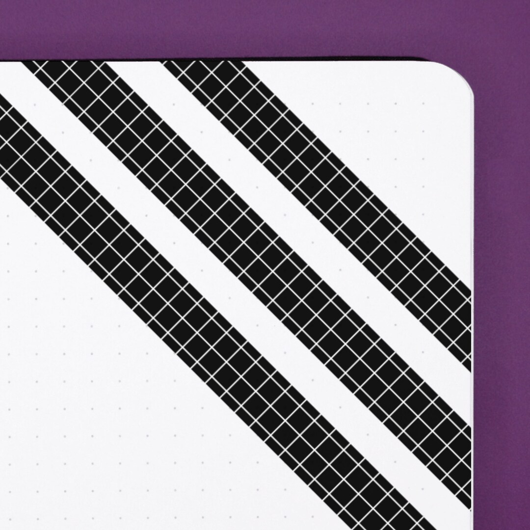 Black and White Checkered Monochrome Journal / Planner Washi Tape - Etsy