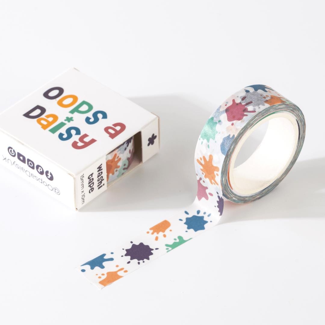 Paint / Ink Splodge Washi Tape Journal / Planner Washi Tape - Etsy