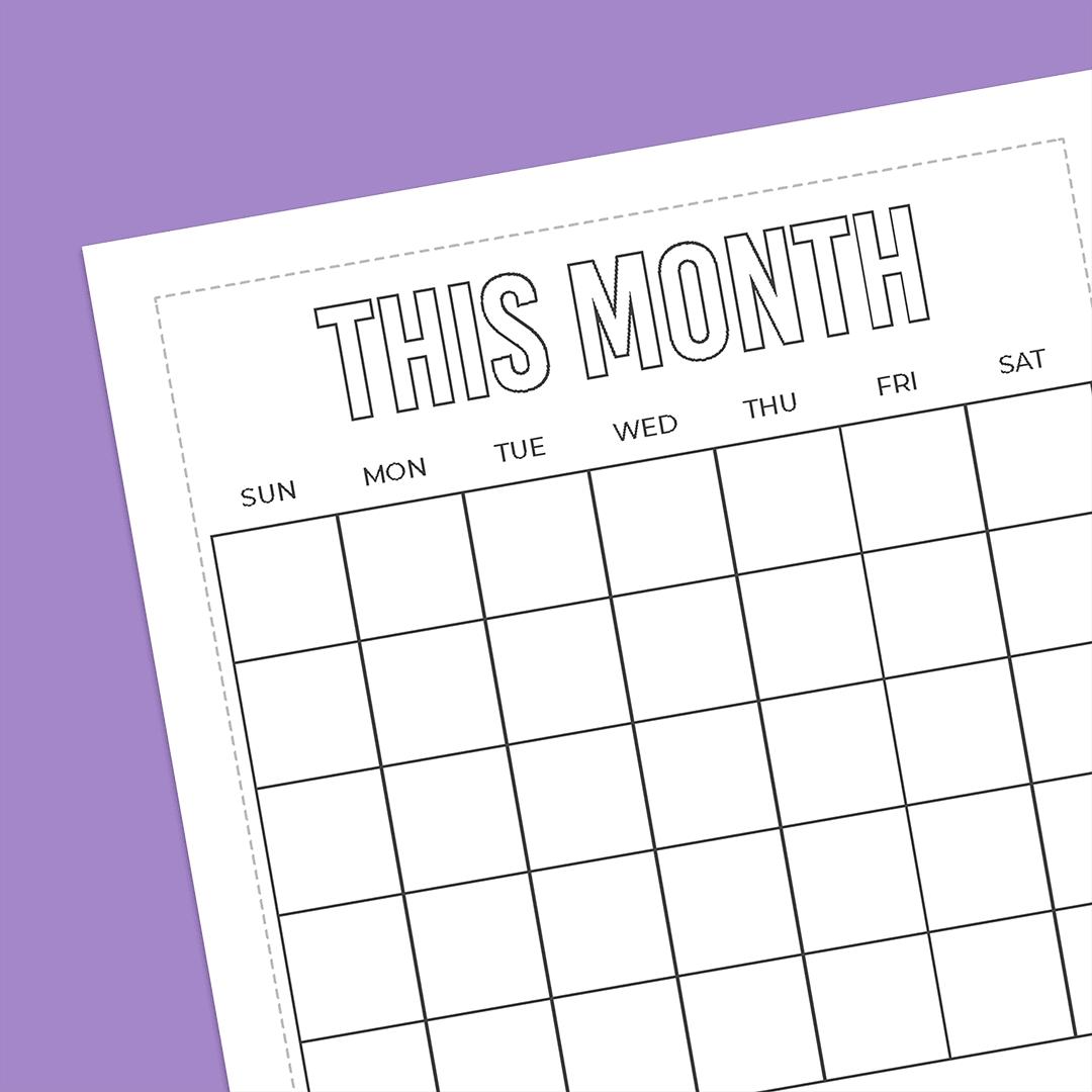 Monthly Spread (undated - Sunday Start) - Super Easy Sticker Sheet (A5 ...