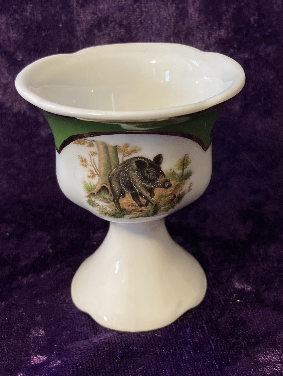 Egg Cup With Leg, Hunt, Bone China, Leander - Etsy