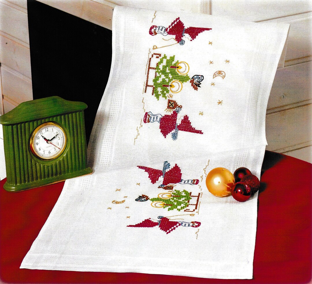 Table Runner Kit for Cross Stitch Embroidery Duftin "christmas Eve ...