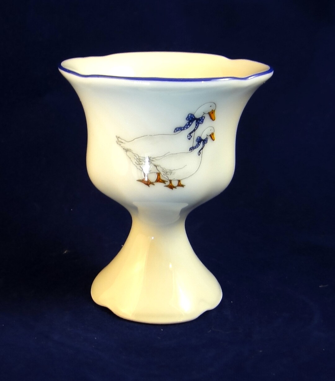 Egg Cup With Leg, Geese, Bone China Porcelain Leander - Etsy