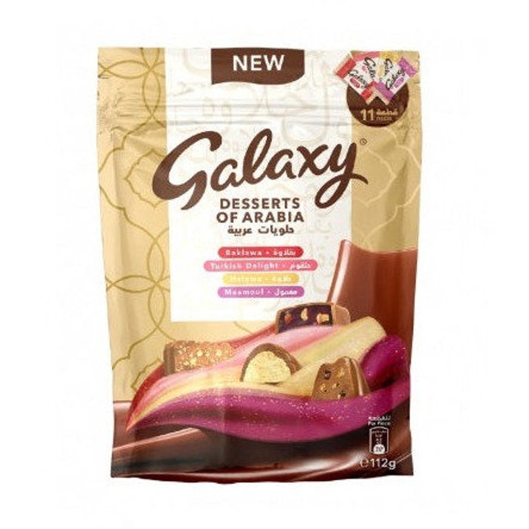 Galaxy Desserts of Arabia, 112g Bag, Turkish Delight, Baklava, Halawa ...
