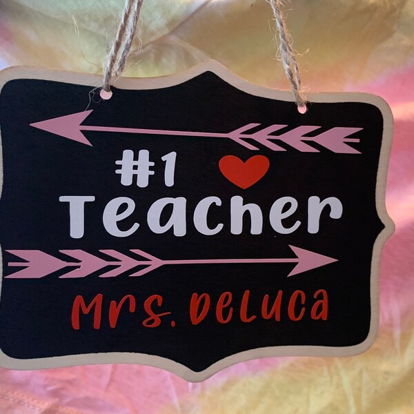 Number 1 Teacher - Etsy