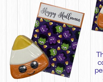 Printable Cookie Card Happy Halloween Stuck on You Spider Cookie 3.5 X ...