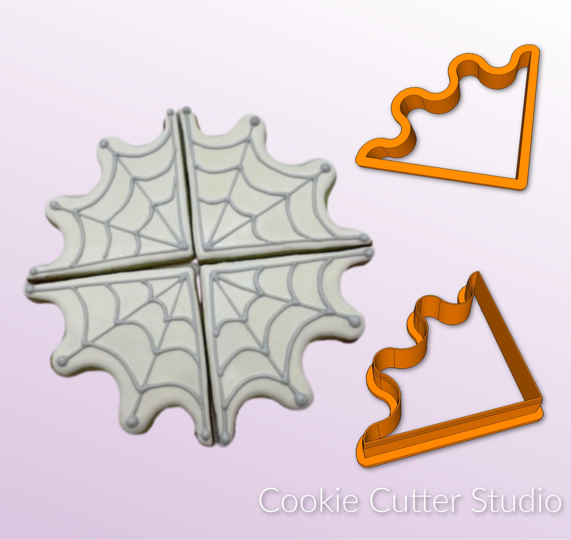 Spider Web & Spider Cookie Cutter Set Halloween Cookie Cutter | Etsy