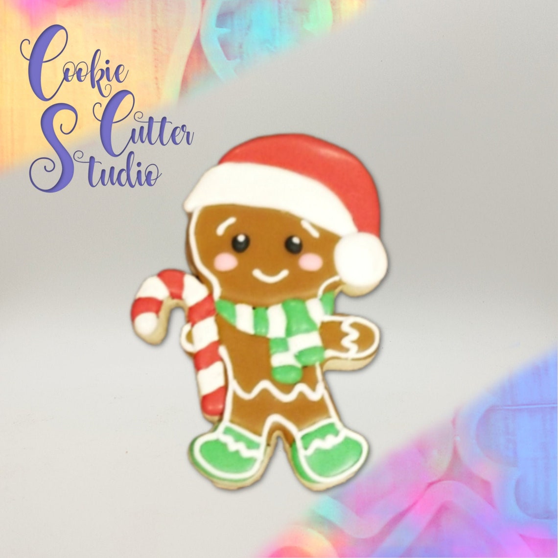 Gingerbread Man With Santa Hat Cookie Cutter Ginger Bread Man - Etsy