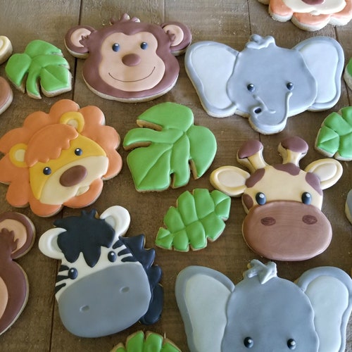 Jungle Animal Cookie Cutter Set Safari Animals - Etsy