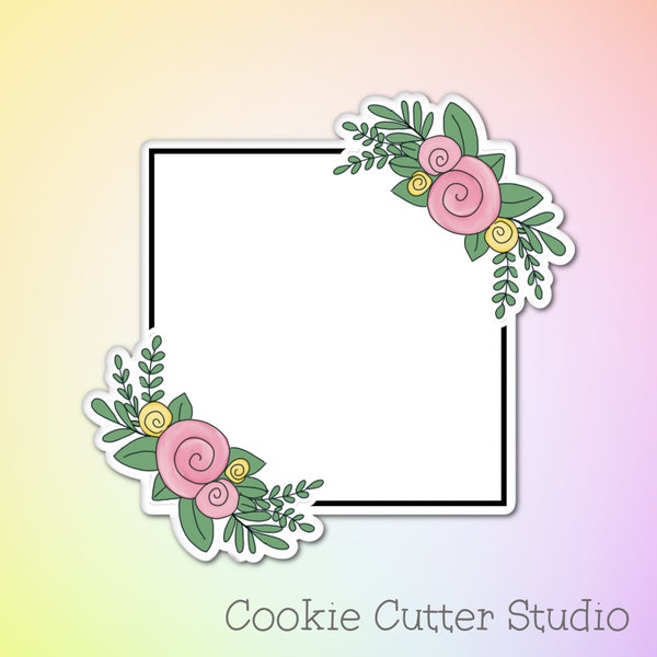 Floral Plaque Cookie Cutter - Etsy
