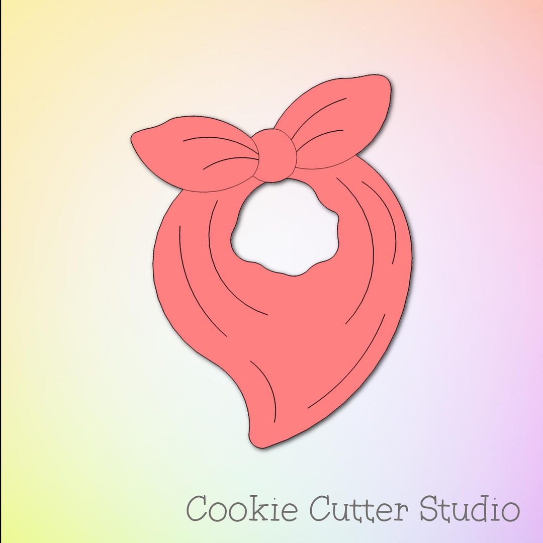 Bandana Cookie Cutter: Western Food-safe PLA - Etsy