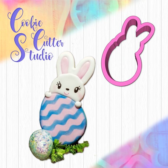Bunny with Easter Egg Cookie Cutter Easter Cookie Cutter | Etsy