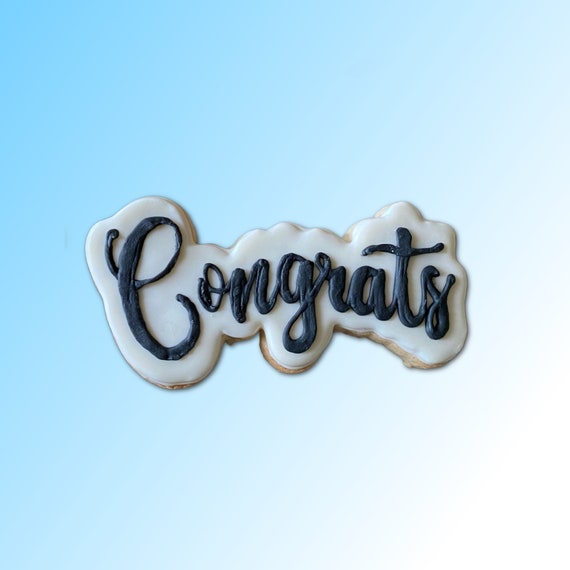 Congrats Plaque Cookie Cutter Graduation Cookie Cutter - Etsy
