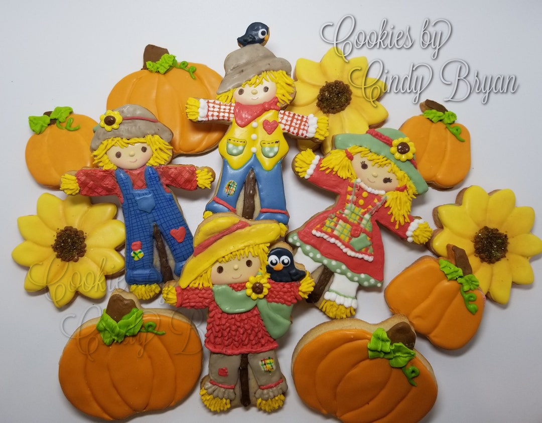 Scarecrow Cookie Cutter, Thanksgiving Cookie Cutters, Autumn Cookie ...