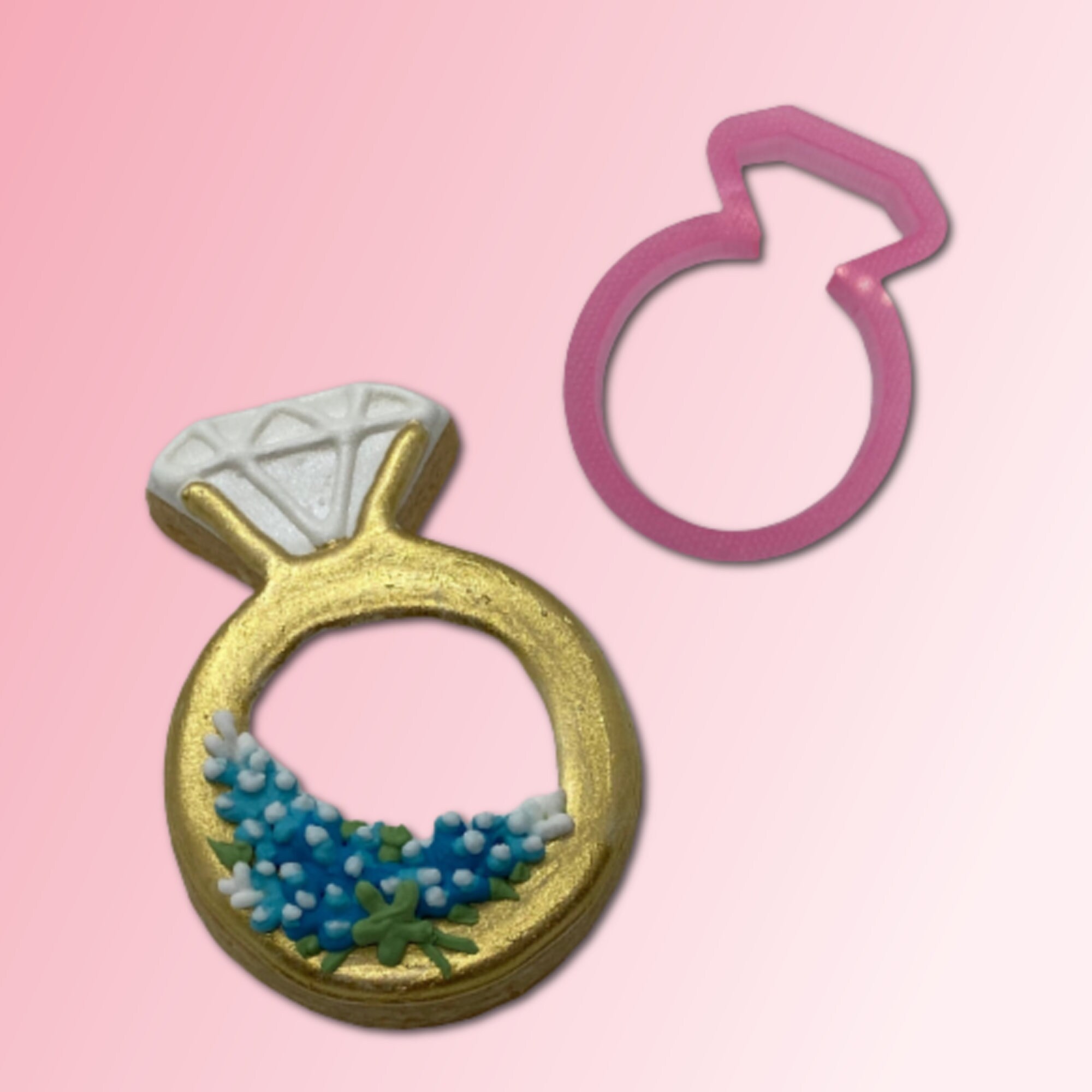 Diamond Ring Cookie Cutter Wedding Cookie Cutters - Etsy