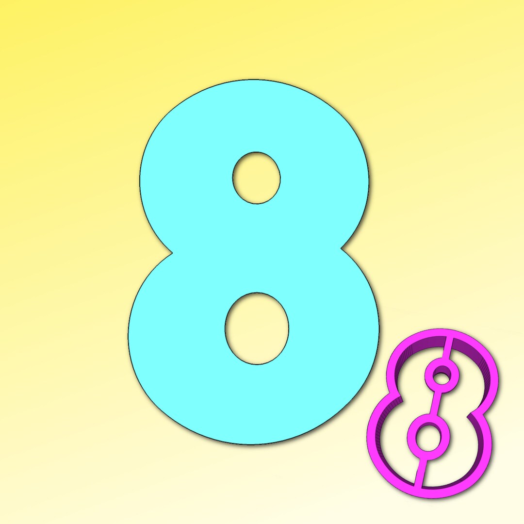 Number Eight Cookie Cutter, Number Cookie Cutter - Etsy