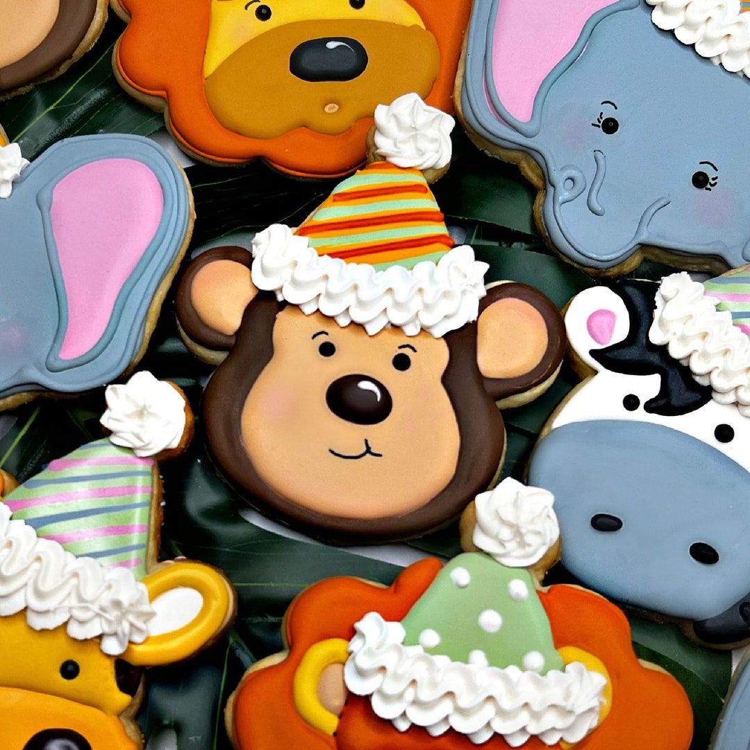 Monkey With Party Hat Cookie Cutter: Safari Jungle Animal - Etsy