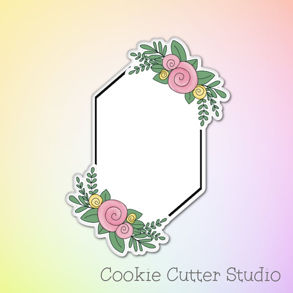 Floral Plaque Cookie Cutter - Etsy