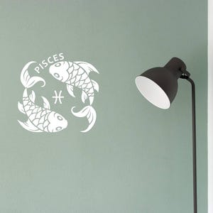 Pisces Two Fish Star Sign Vector File for Cutting, Vinyl, Laser, Cricut ...
