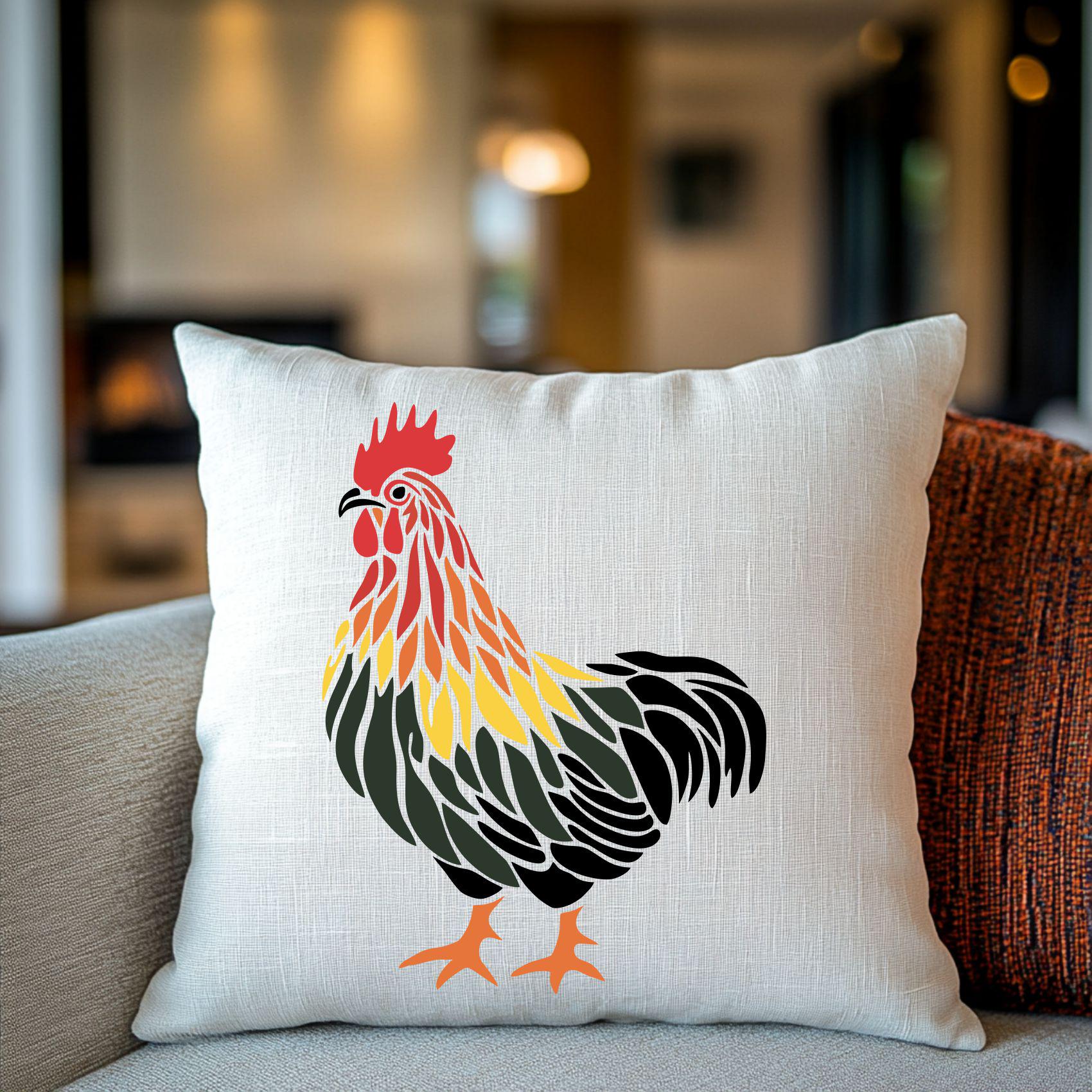 Chicken Hen Chook Vector Cutting File, Stencil Ready, for Vinyl, Laser ...