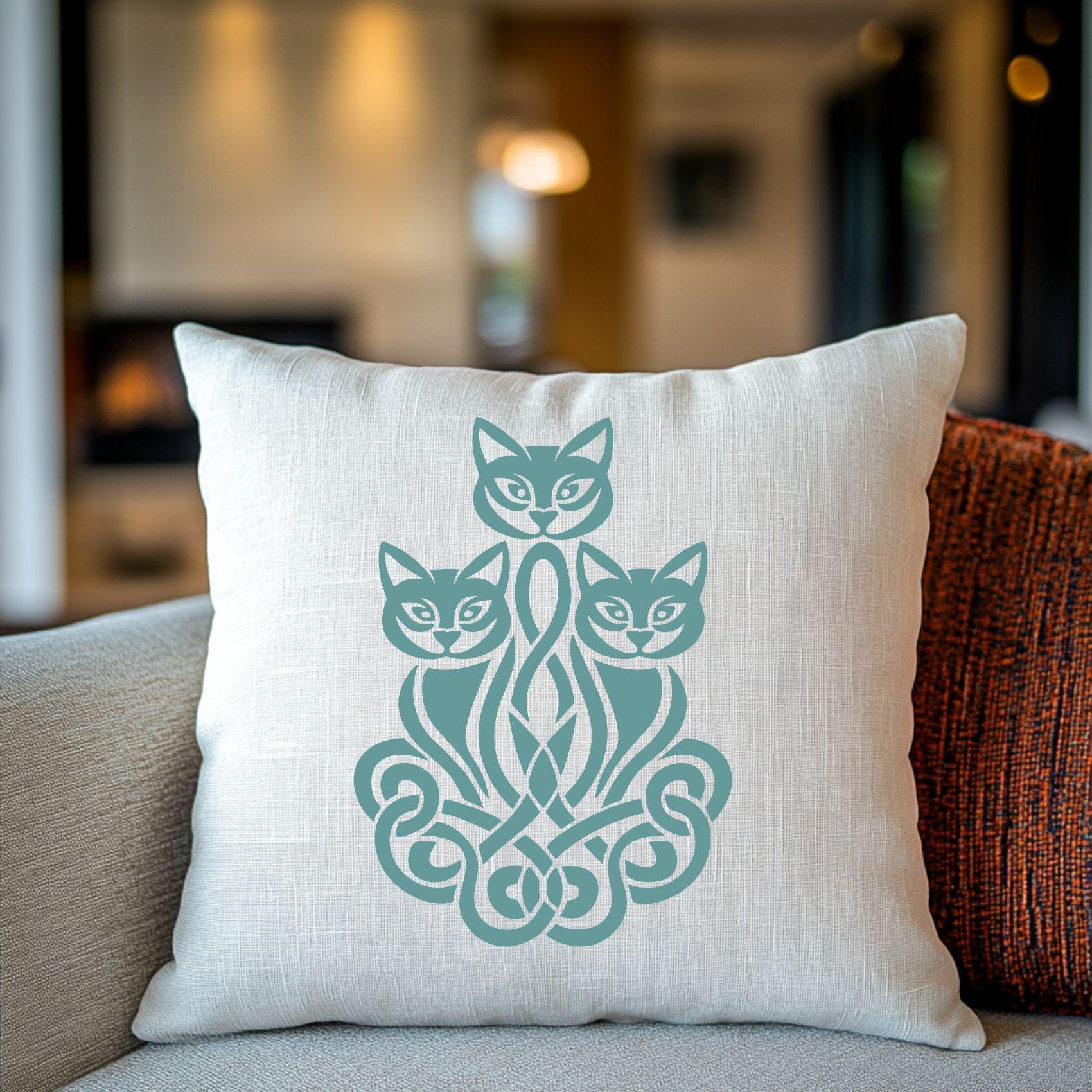Cat Trio Entwined Tails Celtic Knot - Vector Cutting File for Vinyl ...