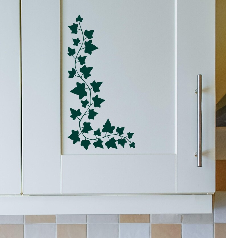 Ivy Corner Border Trailing Vector Line Cutting File Vinyl and Laser ...