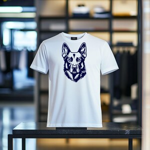 German Shepherd Alsatian Face Dog Head Vector Line Cutting File, Vinyl ...