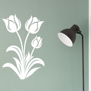 Tulip Plant Spring Garden Flower Vector Cutting File for Vinyl, Laser ...