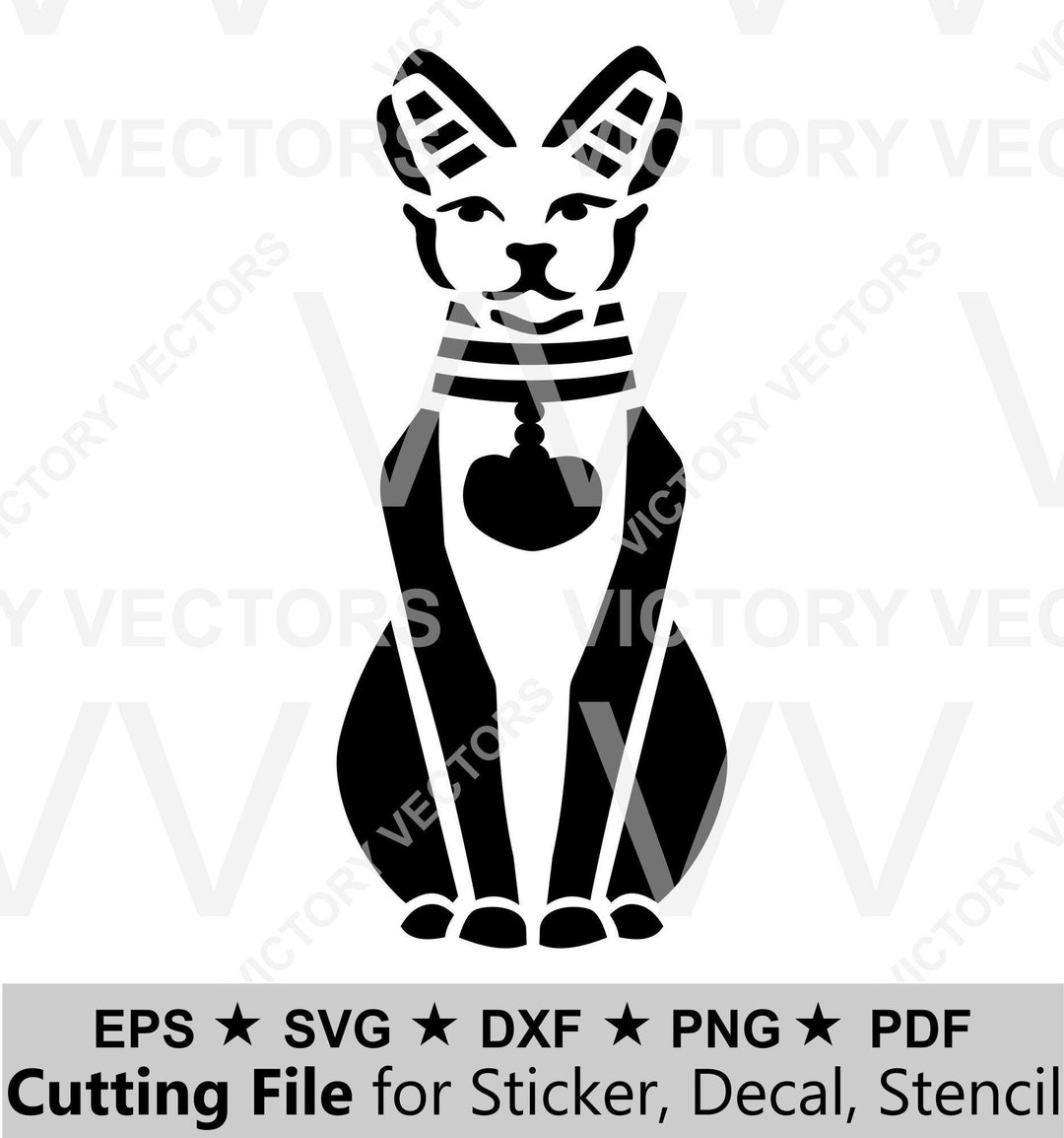 Ancient Egyptian Egyptian Cat God Bastet Hieroglyphic, Vector Line ...