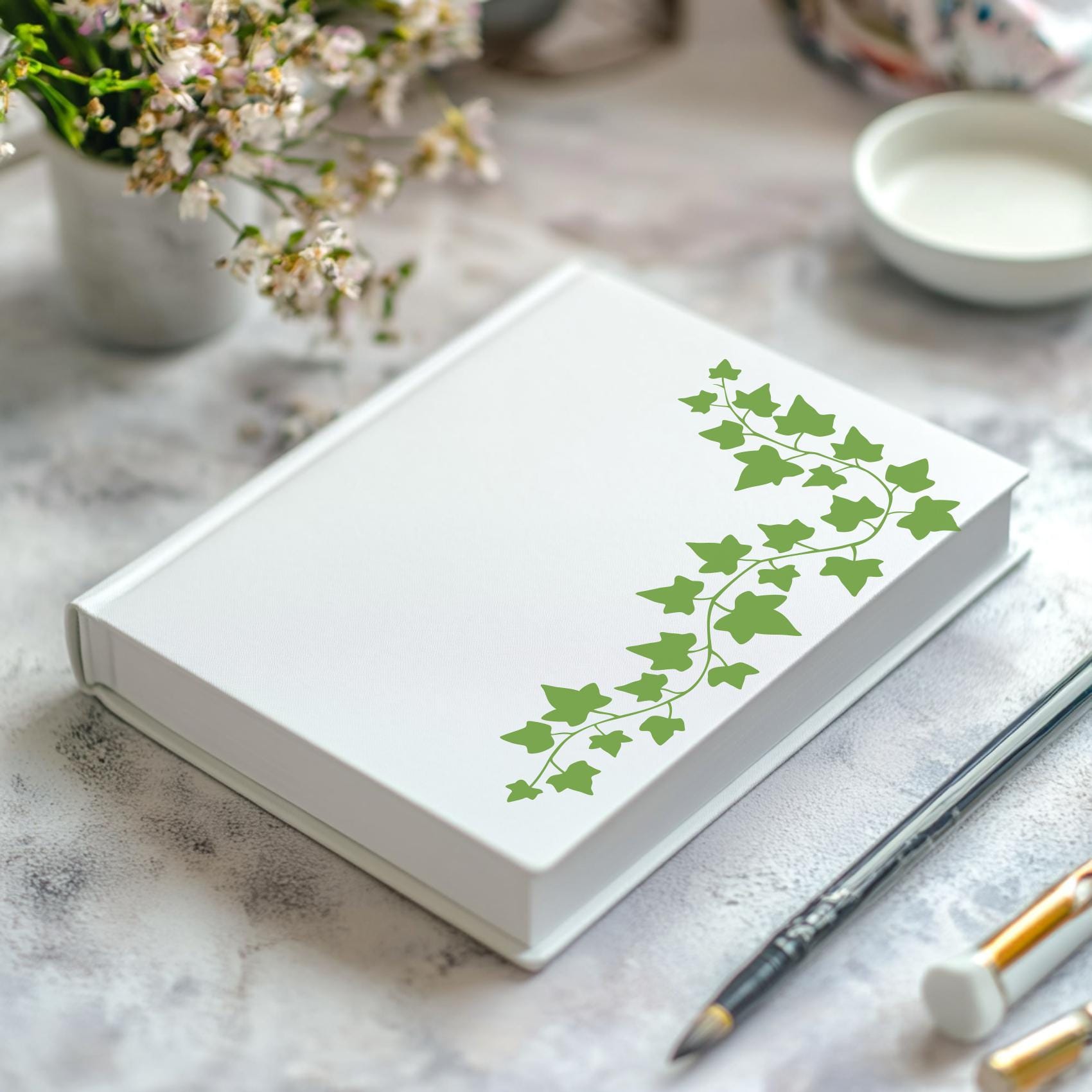 Trailing Ivy Corner Border Vector File for Cutting, Vinyl, Laser, SVG ...