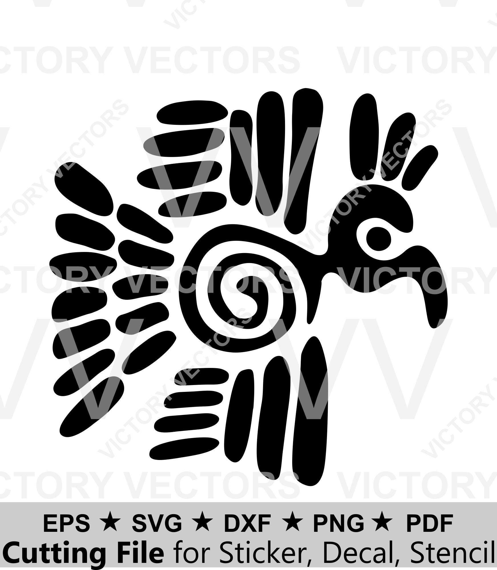 Mayan Bird Aztec Quetzal Vector Line File for Cutting, Vinyl, Laser ...