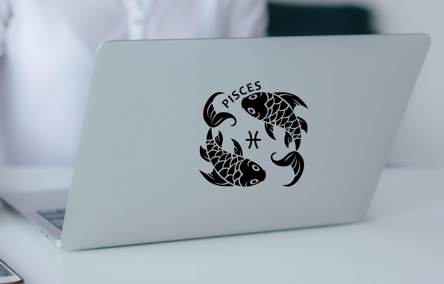 Pisces Two Fish Star Sign Vector File for Cutting, Vinyl, Laser, Cricut ...