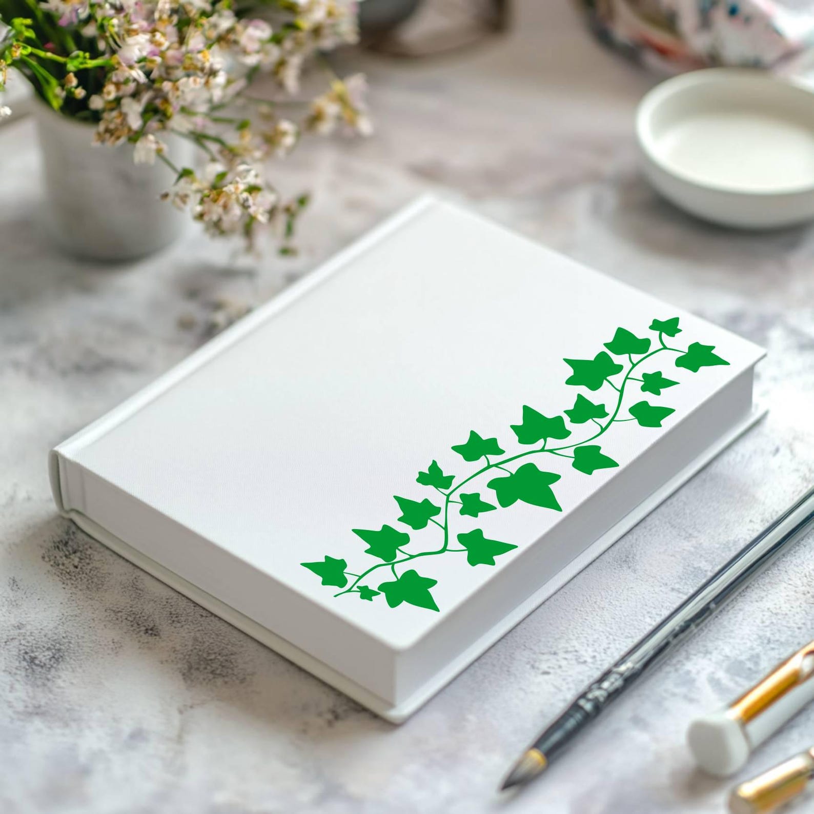 Climbing Ivy Border Trailing Vector File for Cutting, Vinyl, Laser, SVG ...