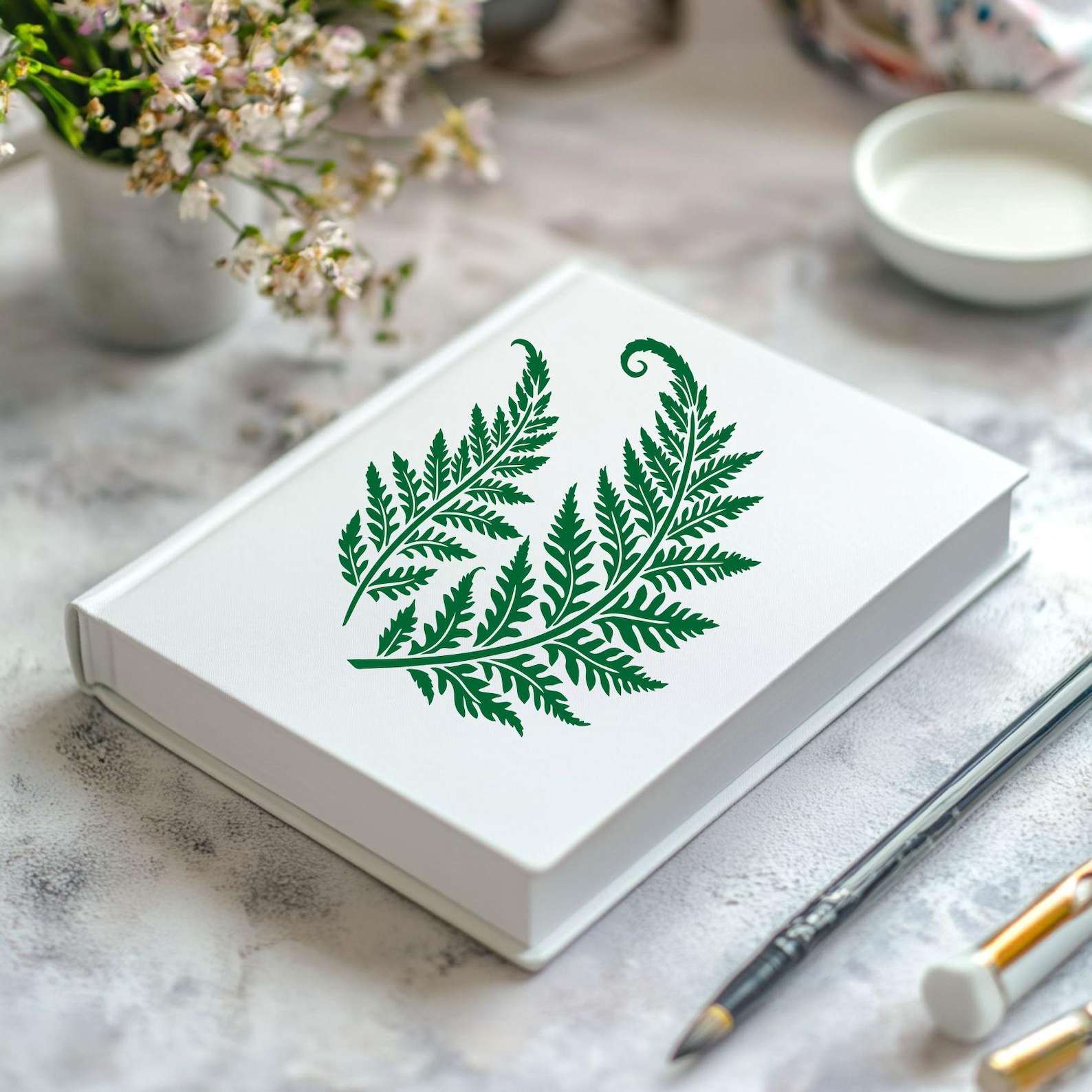 Fern Leaves Fronds Vector Line Cutting File for Vinyl Laser SVG Cricut ...