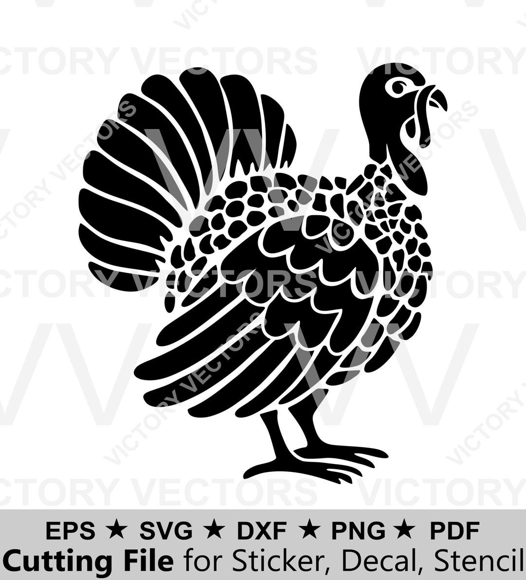 Pavo SVG / Clipart de pavo de Acción de Gracias / Linda silueta de ...