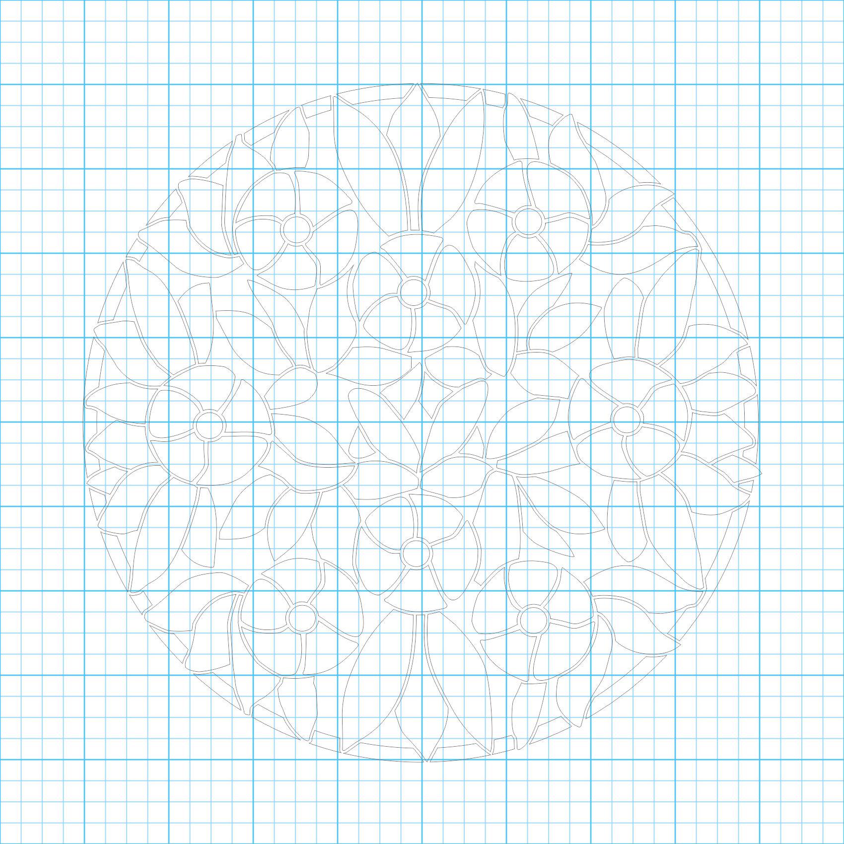 Flower Round Circle Vector File for Cutting, Vinyl, Laser Cricut ...