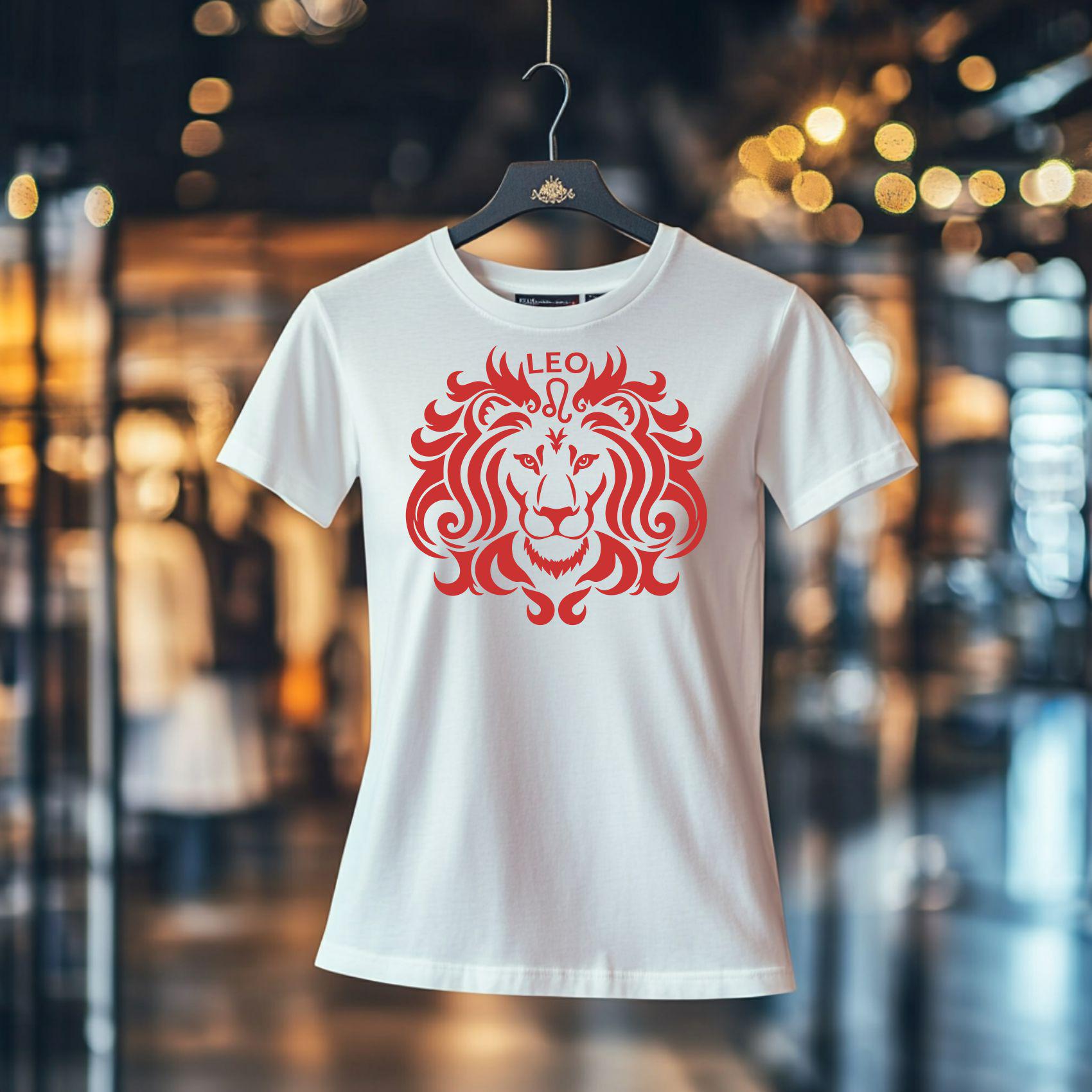 Leo Lion Fire Zodiac Star Sign Vector Line Cutting File for Vinyl ...