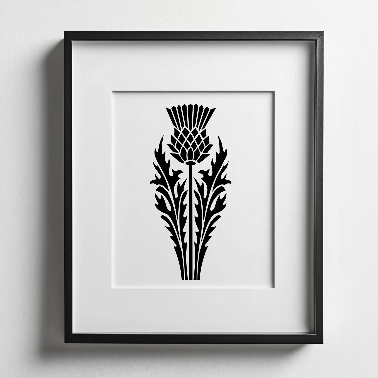 Scottish Thistle SVG Emblem | Floral Motif Vector Cutting File | Cricut ...