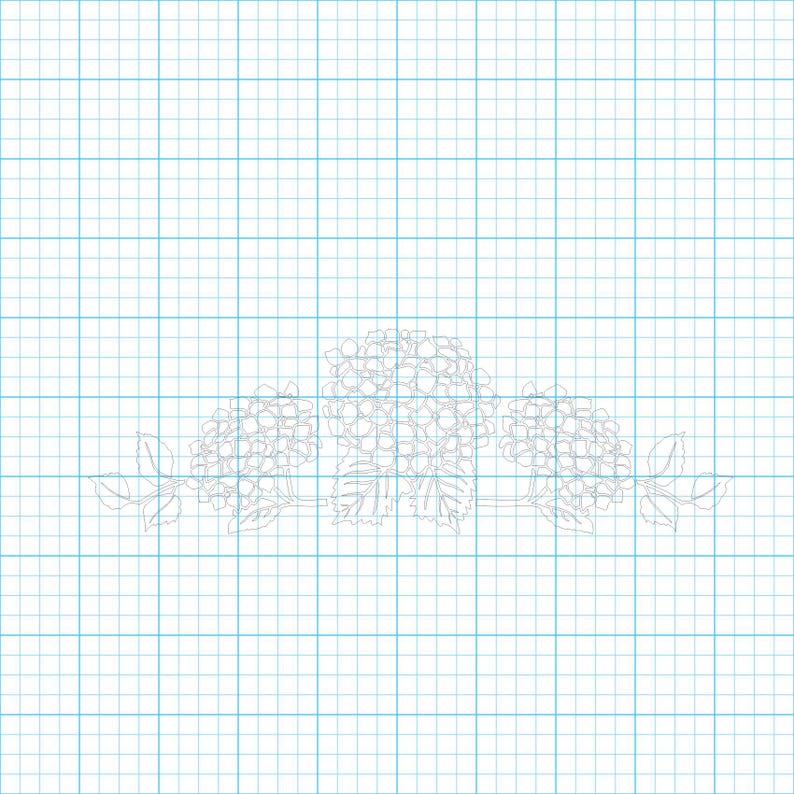 Hydrangea Flower Heads Vector File for Cutting, Vinyl, Laser, SVG ...
