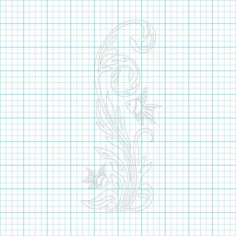 Angelfish Seaweed Sealife Vector File for Cutting, Vinyl, Laser, Cricut ...