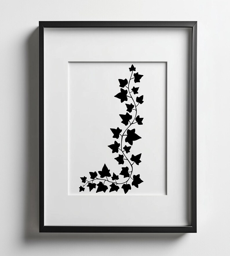 Trailing Ivy Corner Border Vector File for Cutting, Vinyl, Laser, SVG ...