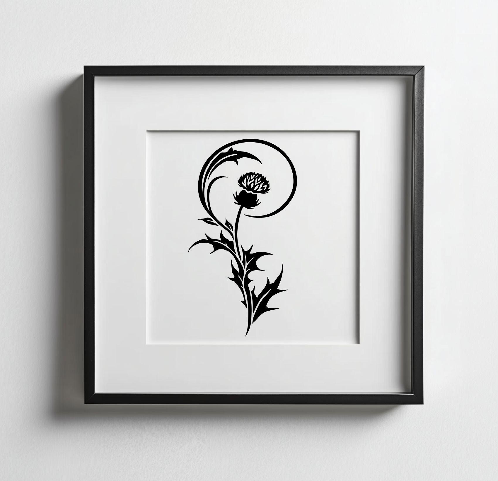 Thistle Seed Head SVG | Botanical Symbol of Strength & Remembrance ...